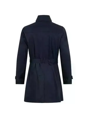 MOORER Belted Trench Coat - Blue