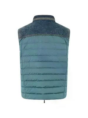 MOORER Padded Vest With Denim Inserts