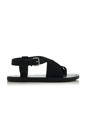 A.emery Ora Ponyhair Sandals - Black