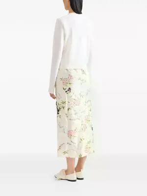 Erdem Satin Midi Skirt