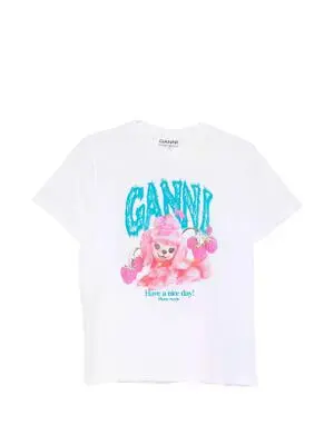 GANNI Graphic T-shirt - White