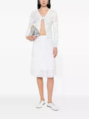 SHUSHU/TONG Threadwork Bow Cardigan