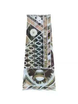Emilio Pucci Geometric Pattern Skirt - Brown
