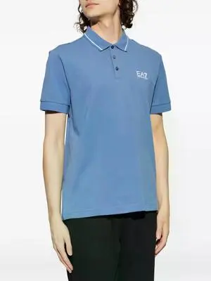 EA7 Piped Logo Polo Shirt - Blue