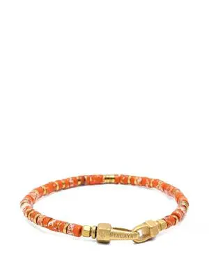 NIALAYA JEWELRY Jasper Heishi Bead Bracelet - Gold