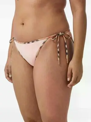 Burberry Check Trim Bikini Briefs - Pink