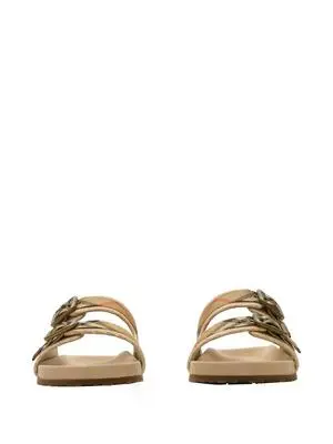 Burberry Raffia-effect Urchin Sandals - Neutrals