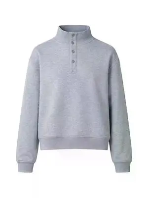 ENTIRE STUDIOS Buttoned-collar Cotton Pullover - Grey