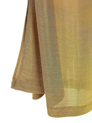 Alberta Ferretti Draping Back Slit Maxi Dress