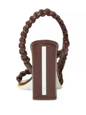 Fendi Arco Braided Sandals - Brown