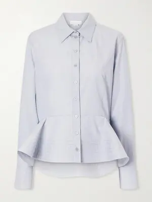 Stella McCartney Cotton-chambray Peplum Shirt