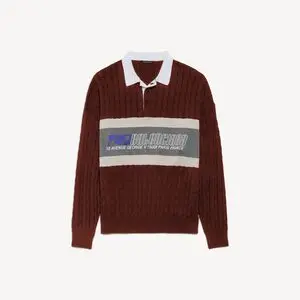 Balenciaga Sporty Block Patched Polo - Red