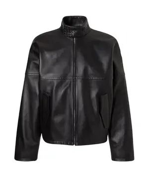 BOTTEGA VENETA BOTTEGA VENETA Intrecciato Leather Blouson Jacket