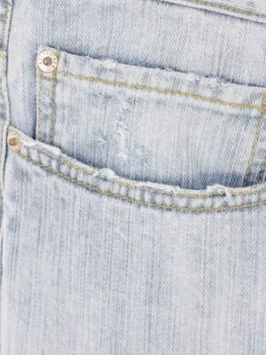Balenciaga Wide Leg Logo Patch Jeans - Multi