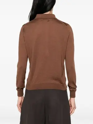 BEYOU Cashmere And Silk Polo Sweater - Brown