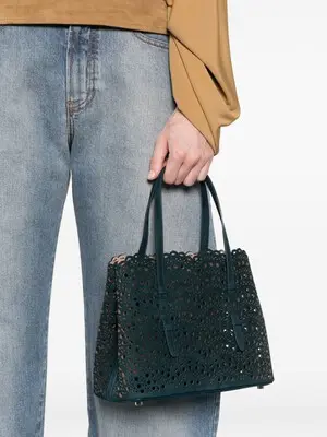 Alaïa Mina 25 Leather Handbag - Blue