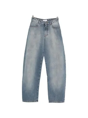 Alaïa Round Denim Jeans - Blue