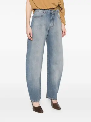 Alaïa Round Denim Jeans - Blue