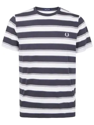Fred Perry Fine Stripe T-shirt - Gray