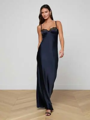 L'Agence Shayla Silk Lace Gown