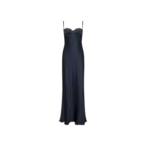 L'Agence Shayla Silk Lace Gown - Midnight