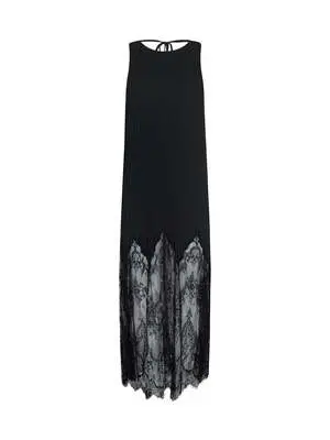 L'Agence Adalynn Maxi Dress With Lace Trim