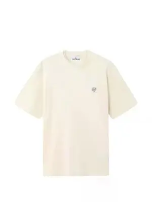 Stone Island Crewneck Badge-detail Cotton T-shirt