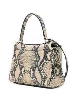 Balenciaga Rodeo Snakeskin-effect Tote - Neutrals