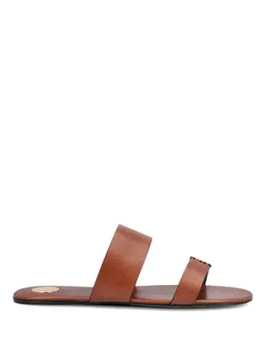 Saint Laurent Babylone Slides - Brown