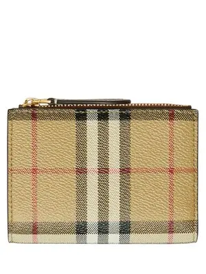 Burberry Small Check Bifold Wallet - Brown
