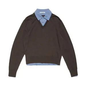 Acne Studios Layered Wool Sweater - Brown