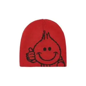 PALACE World Industries Reverso Nein Cuff Beanie - Red