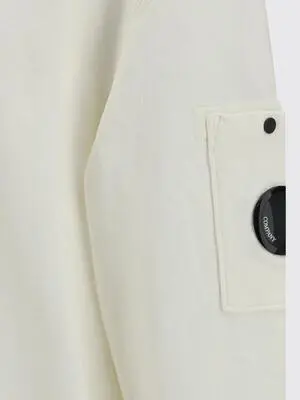 C.P. COMPANY Cotton Crewneck Sweatshirt With Logo Detail - White