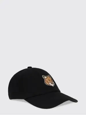 Maison Kitsuné Embroidered Fox Head Baseball Cap - Black