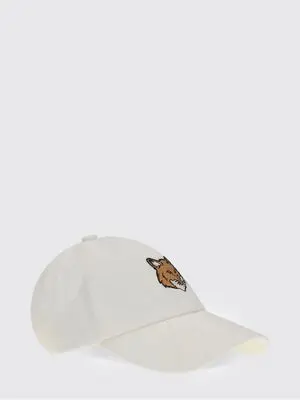 Maison Kitsuné Embroidered Fox Head Baseball Cap - White