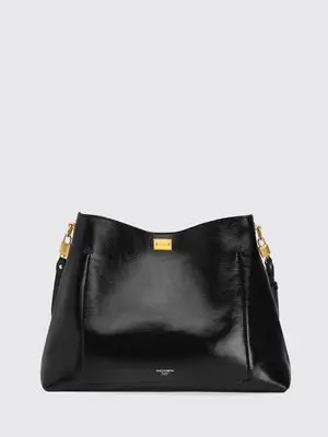 Dolce & Gabbana Vittoria Large Bag In Leather - Black
