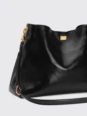 Dolce & Gabbana Vittoria Large Bag In Leather - Black