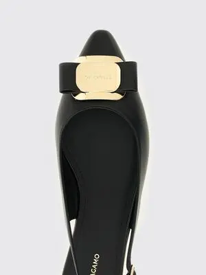 FERRAGAMO Slingback Ballet Flats - Black
