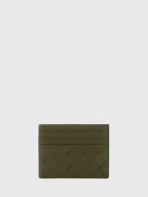 Bottega Veneta Woven Leather Credit Card Holder - Green