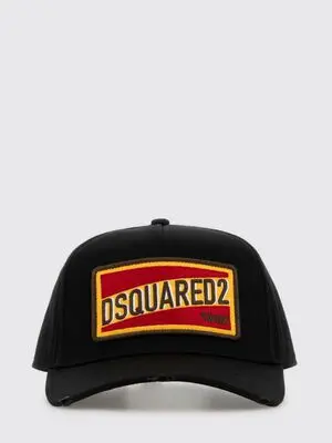Dsquared2 Cotton Twill Cap With Logo Patch - Black
