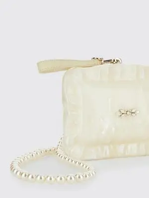 Simone Rocha Marbled Resin Clutch With Pearl Embellishment