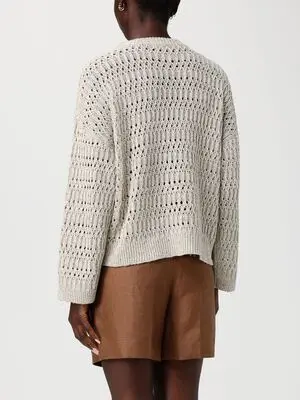 Brunello Cucinelli Pointelle Knit Sweater - Beige