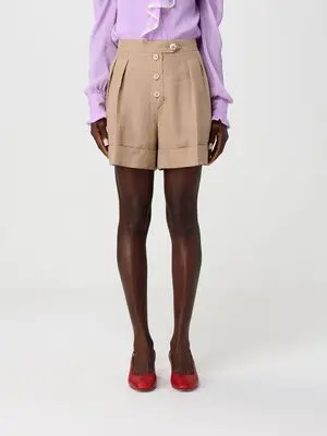 Valentino Garavani Linen Blend Shorts - Beige