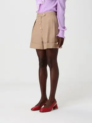 Valentino Garavani Linen Blend Shorts - Beige