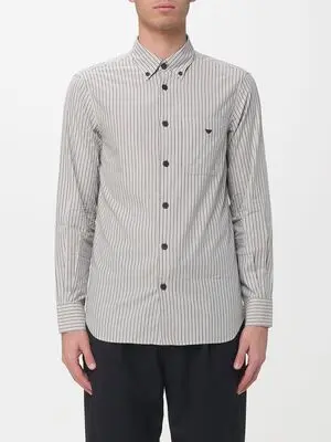 Emporio Armani Striped Cotton Shirt - Beige