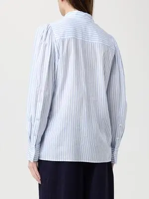 TWINSET Cotton Shirt With Lace Inserts - Striped