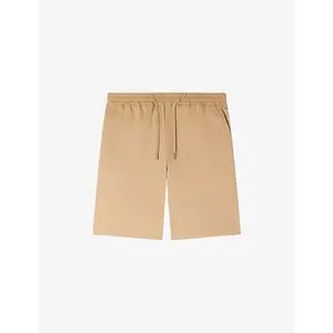 Sandro Stretch Cotton-blend Shorts With Drawstring Waist