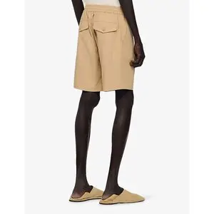 Sandro Stretch Cotton-blend Shorts With Drawstring Waist