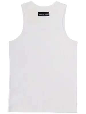 MARINE SERRE Ribbed Tank Top With Moon Logo