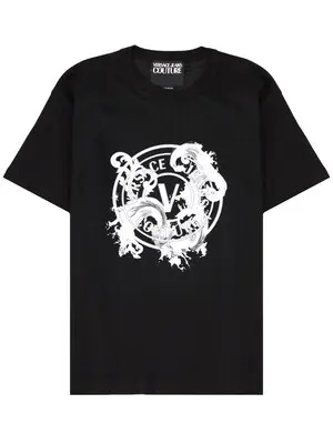 Versace T-shirt With Print - Black